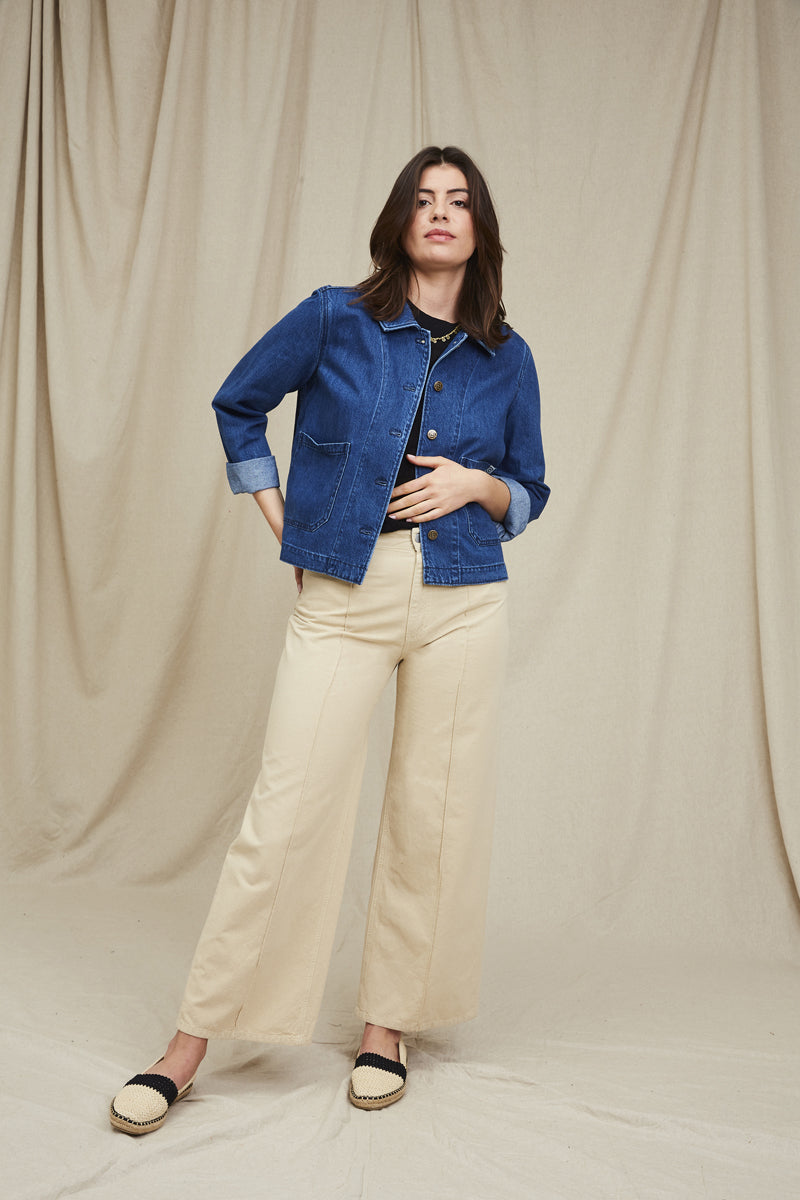 Pantalon large lin MILO - Coquillage – Les Bienfaiteurs